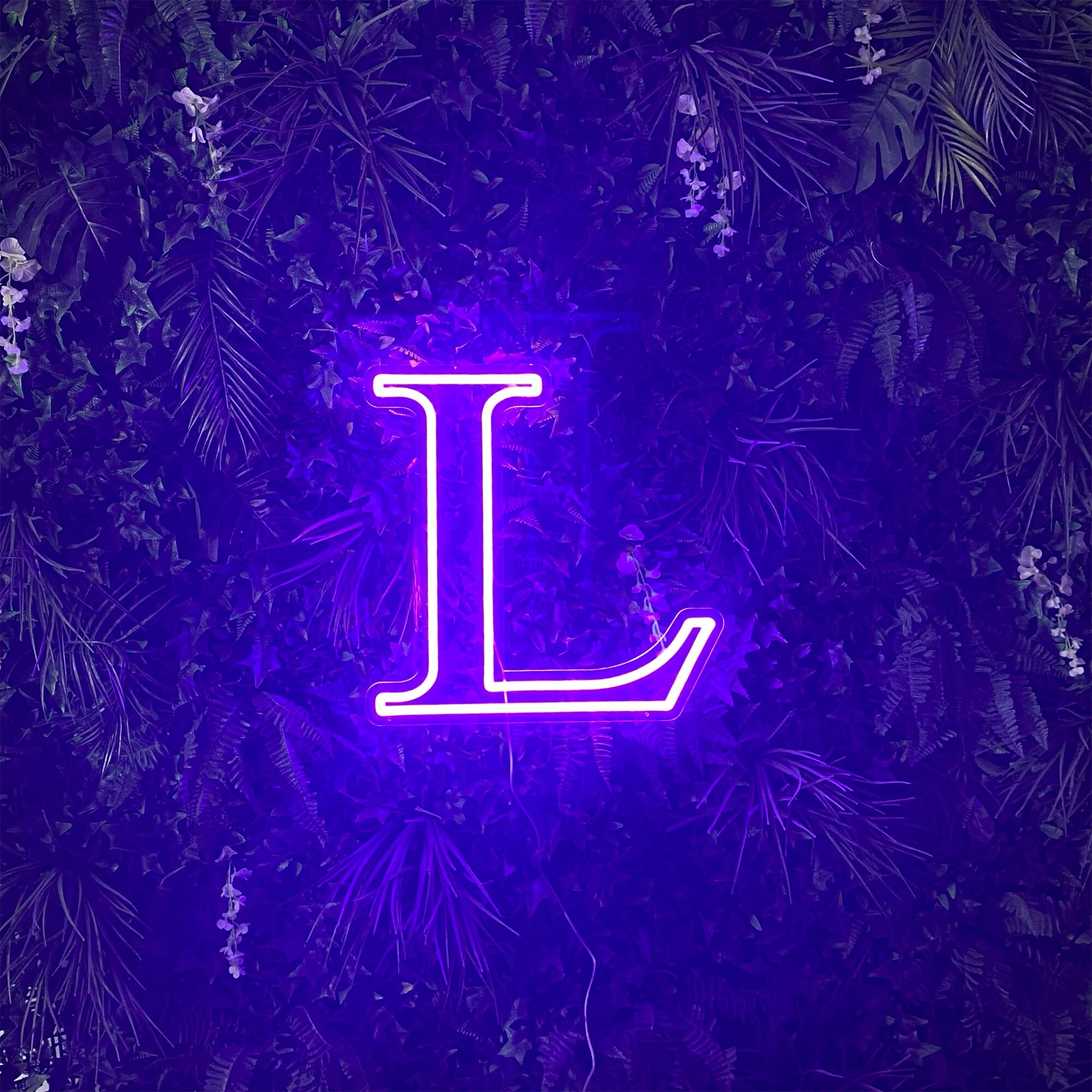 L LED Neon Sign Purple 47cm W x 49cm H Neon Light for | Etsy