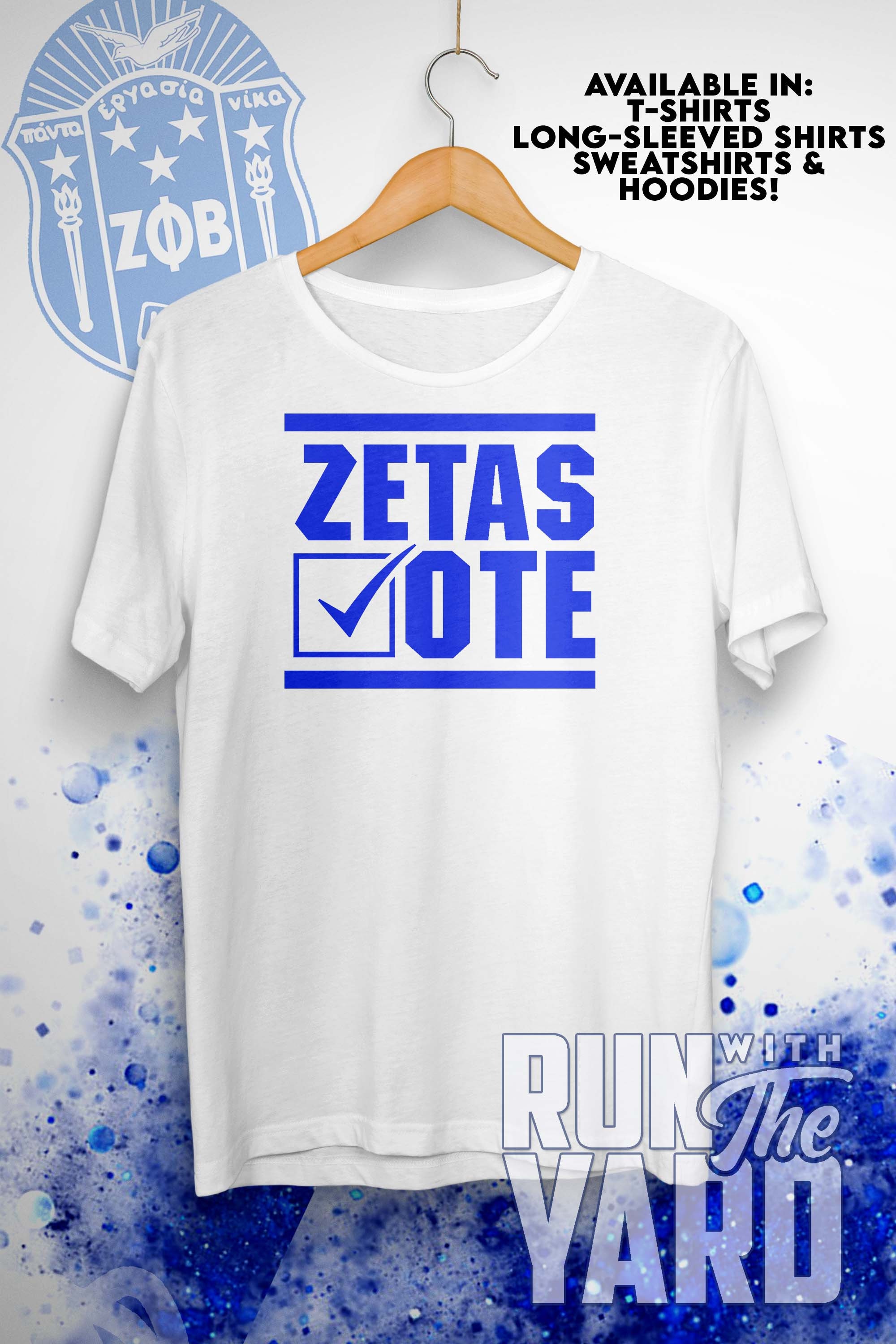 Greeks Vote, Zeta Phi Beta Shirt, Vote, Stroll to the Poll, Zeta Phi ...