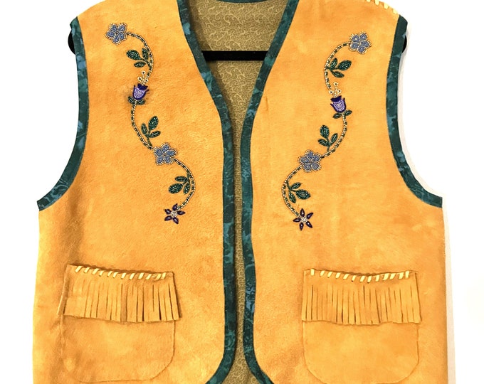 Deer Hide, Beaded, Indigenous, Vest - Etsy