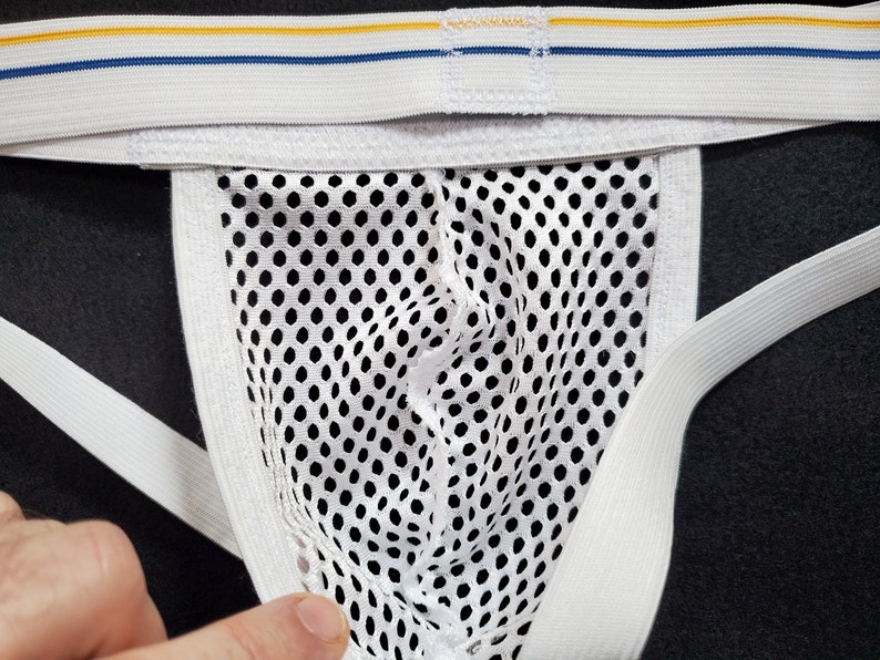 Retro Slim White Mesh Jockstrap, Jock, Athletic Supporter, White See ...
