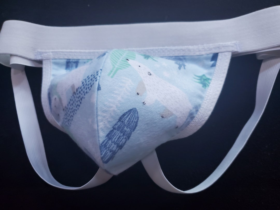 Cozy Polar Bear Jock, Super Soft Jockstrap With Flannel Pouch, Handmade ...