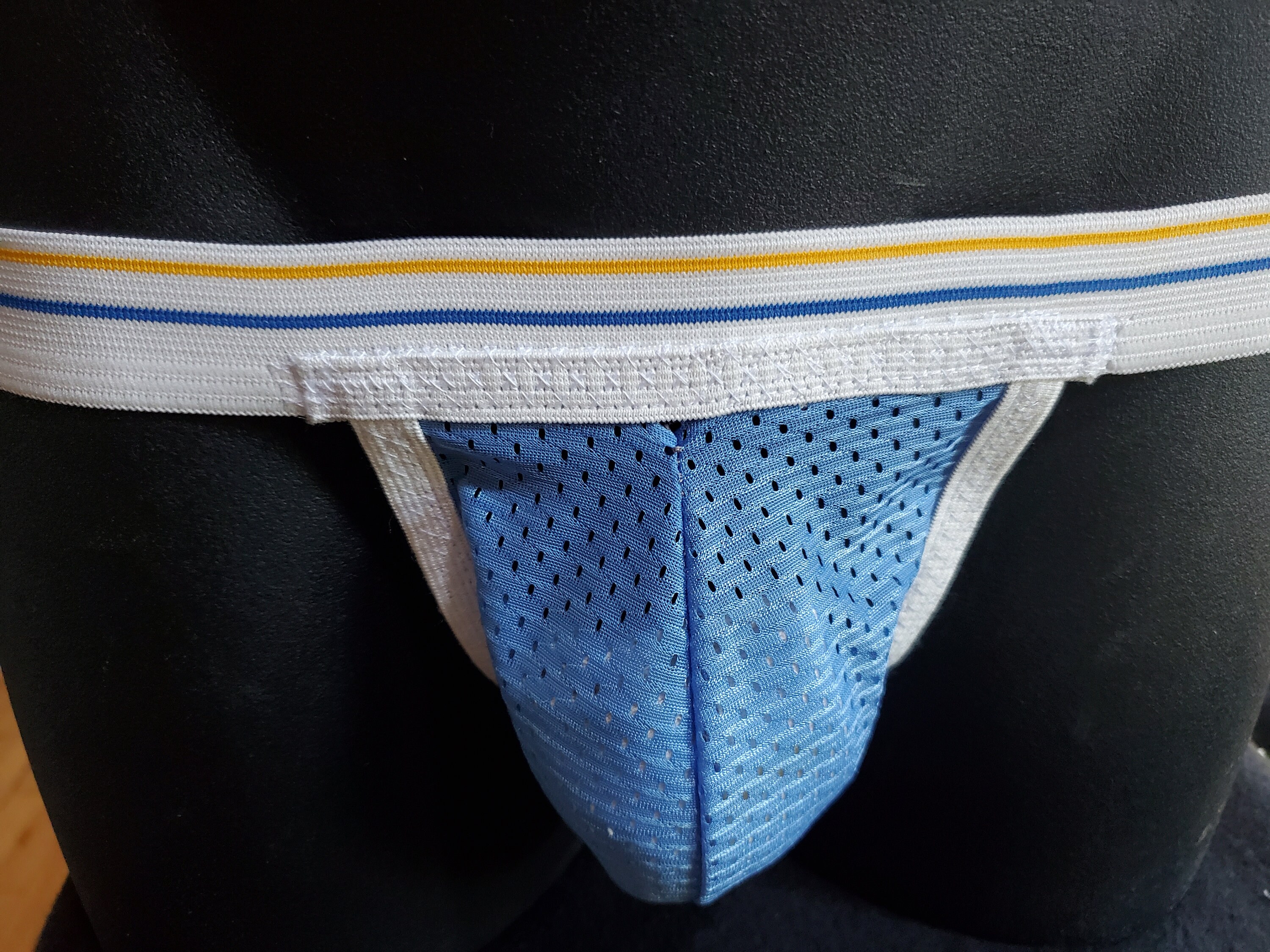 Retro Slim Blue Mesh Jockstrap, Jock, Athletic Supporter, Blue See ...