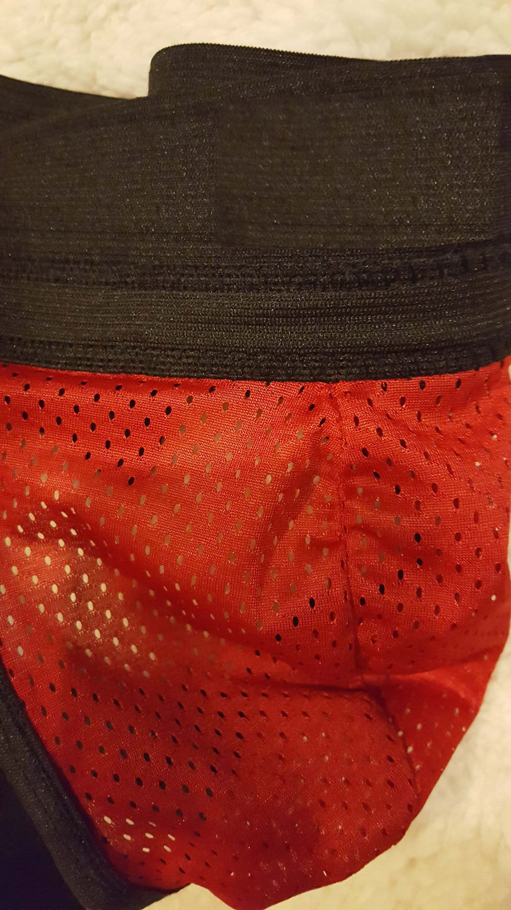 Red Mesh See-through Jock With Black Waistband, Traditional Style ...