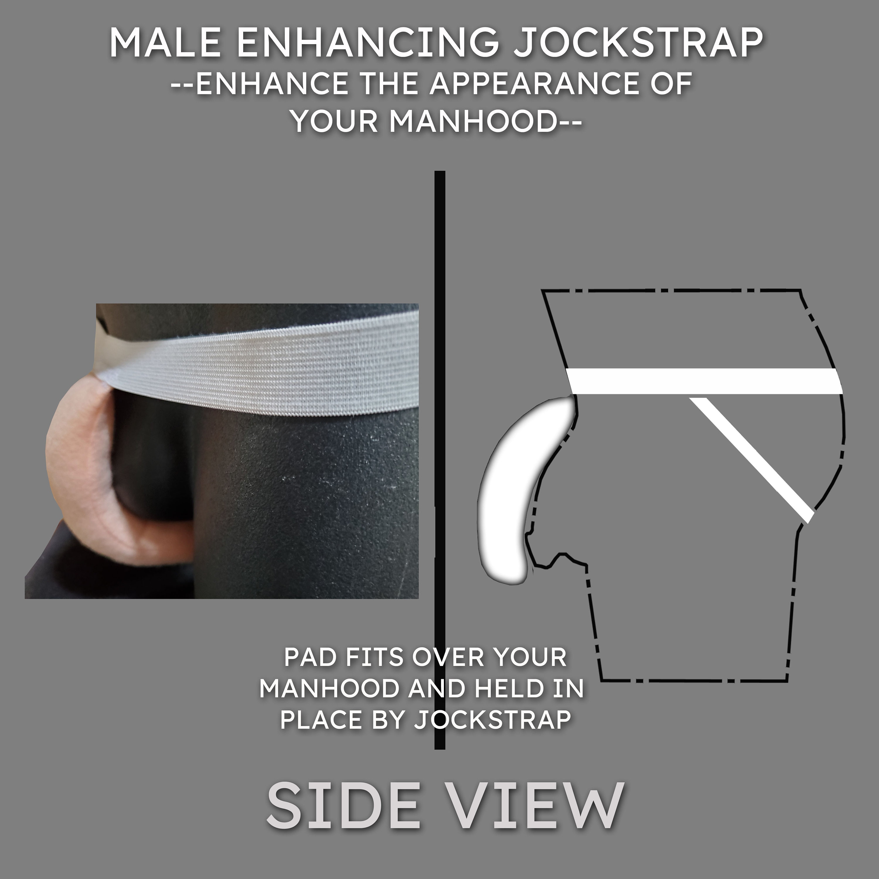 Male Enhancing Pad With Straps, Testicular Cancer Survivor Pad ...