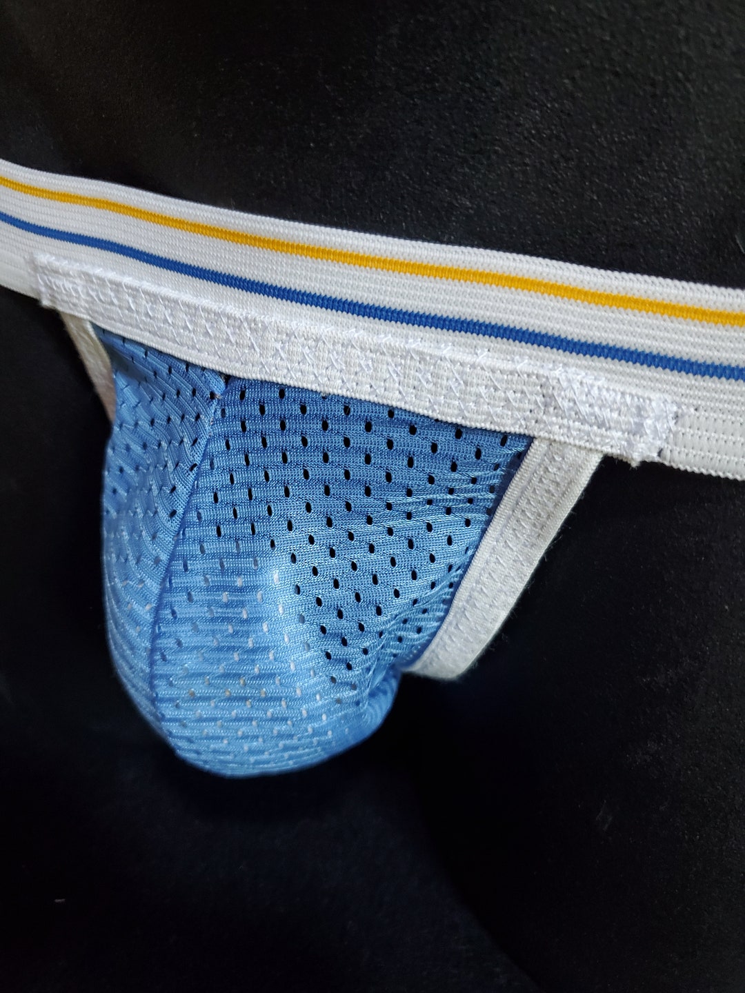 Retro Slim Blue Mesh Jockstrap, Jock, Athletic Supporter, Blue See ...