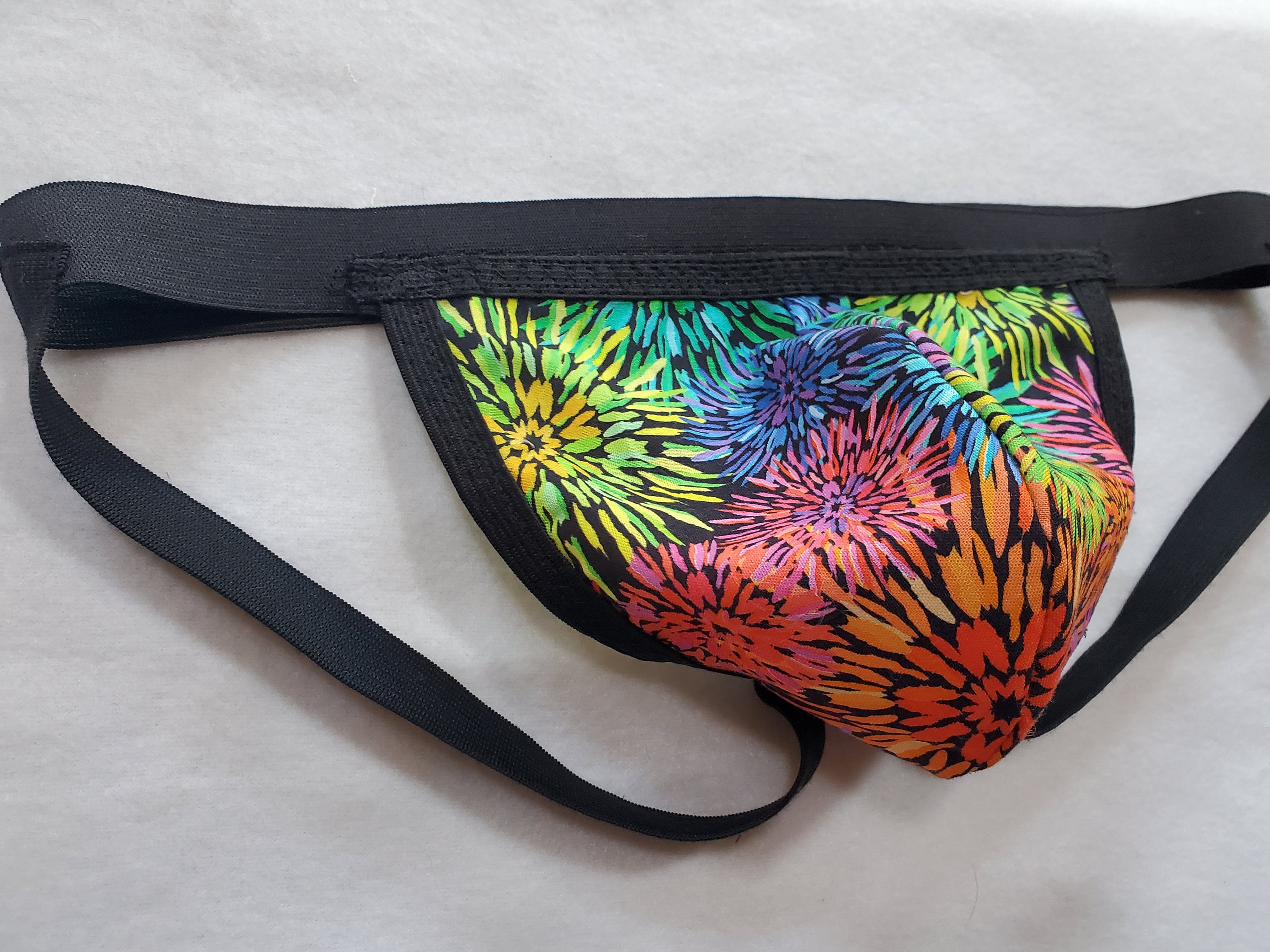 Modern Style Jockstrap, Fireworks Colorful Fabric Pouch, Jock With ...