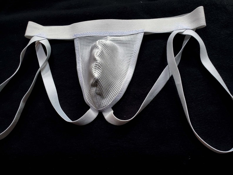 Jock With Additional Leg Straps, Jockstrap With Extra Leg Loops, White ...