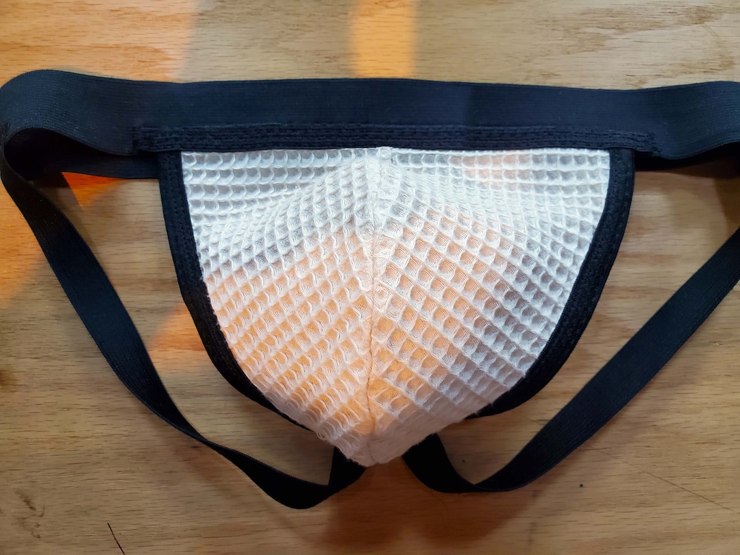 Handmade Jockstrap, Athletic Supporter, Soft Beige Waffle Pouch ...