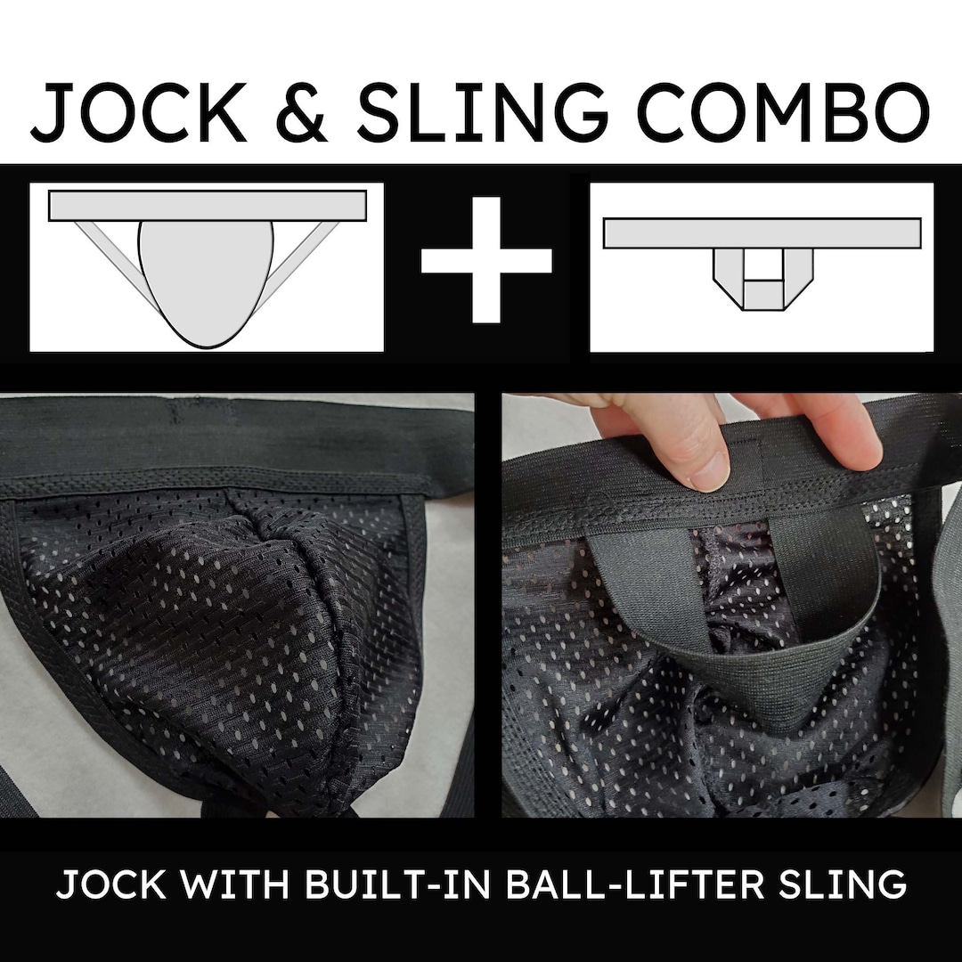 Male Enhancing Jockstrap and Ball-lifting Sling Combo Jockstrap ...