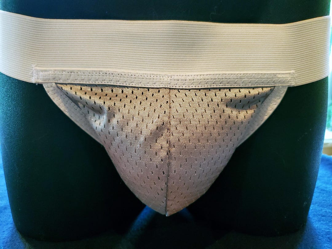 Modern Pouch Mesh Jock With White Waistband and Wide Leg Straps ...