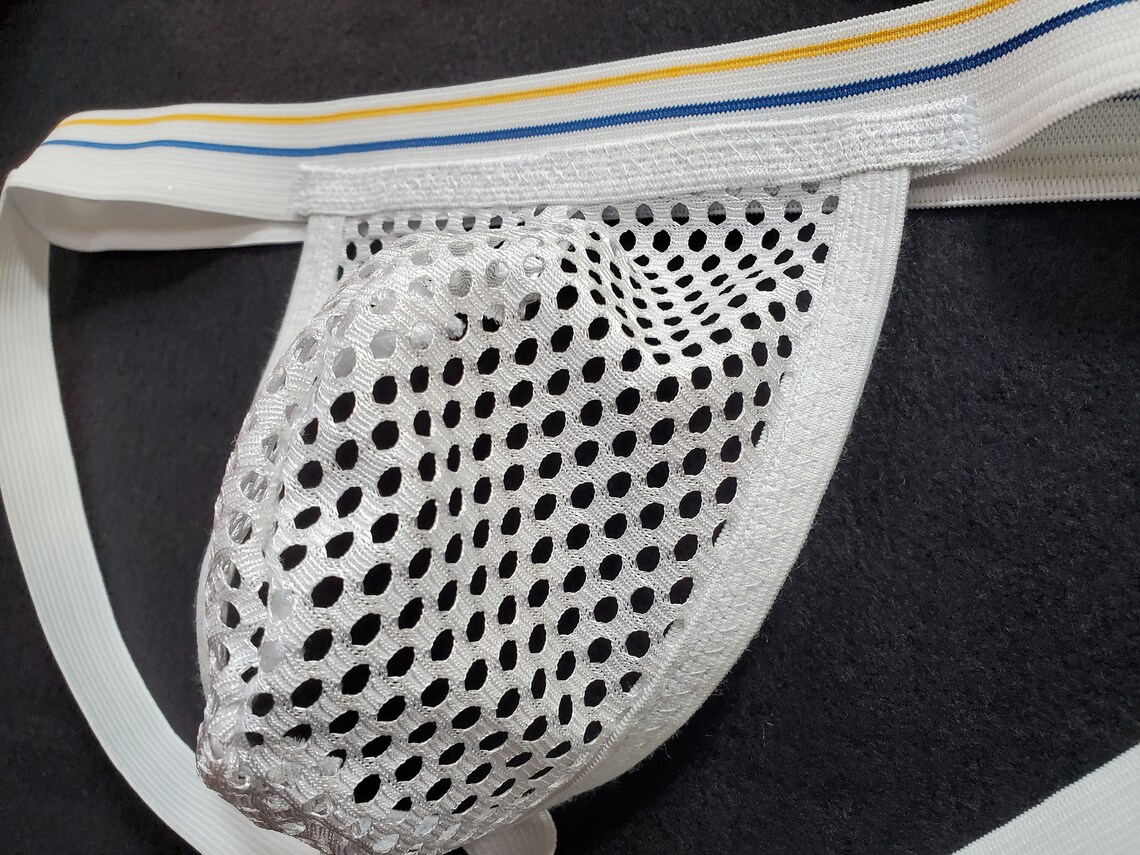 Retro Slim White Mesh Jockstrap, Jock, Athletic Supporter, White See ...