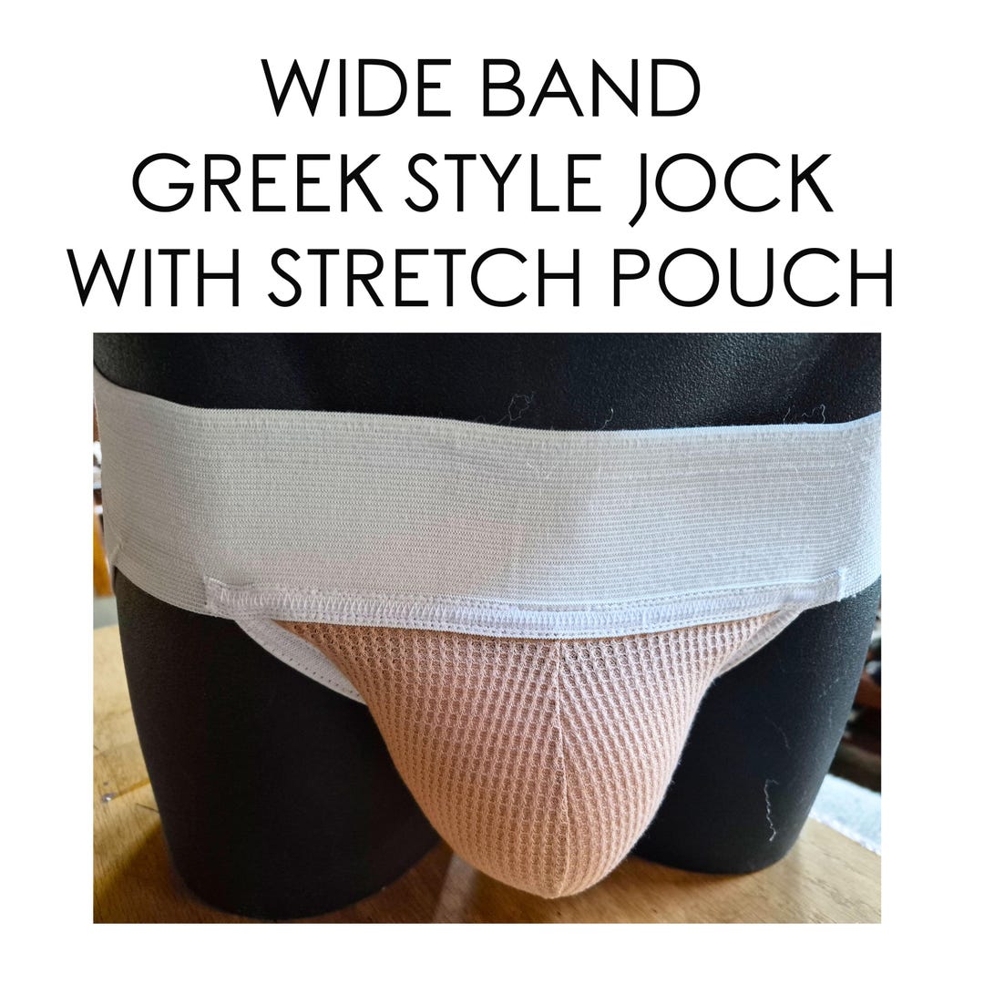 Wide Band Jockstrap | Vintage Greek Style Contoured Stretch Pouch ...