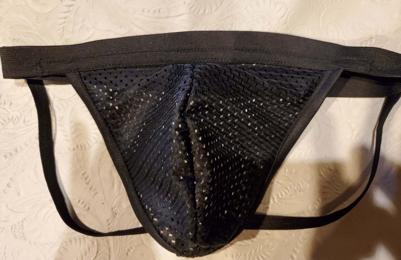 Super Slim Black Mesh Jock, Athletic Supporter, Lightweight Black ...