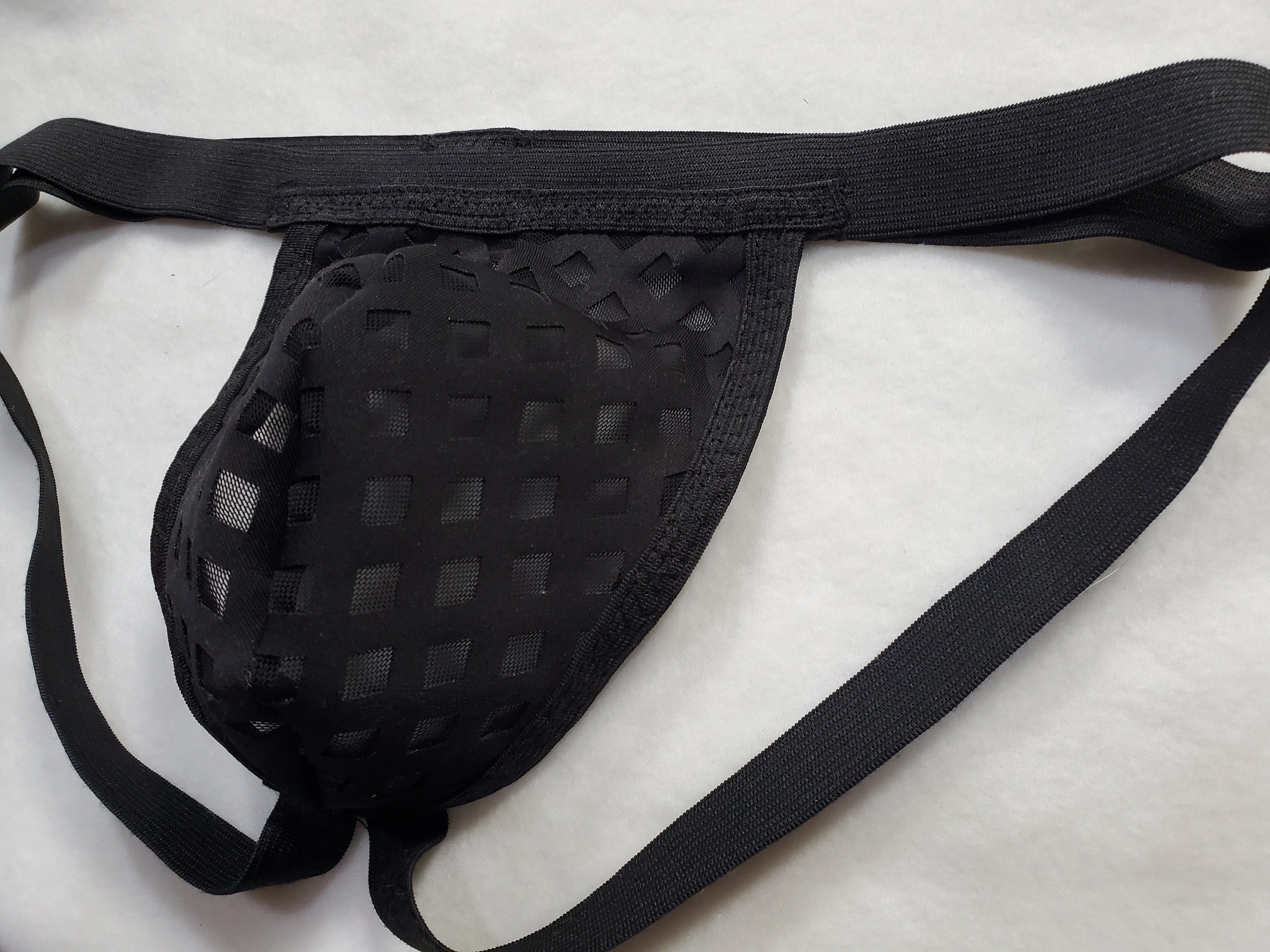 Slim and Trim Black Mesh Jockstrap, Athletic Supporter, Black Mesh ...