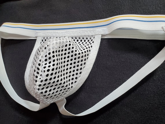 Retro Slim White Mesh Jockstrap Jock Athletic Supporter - Etsy