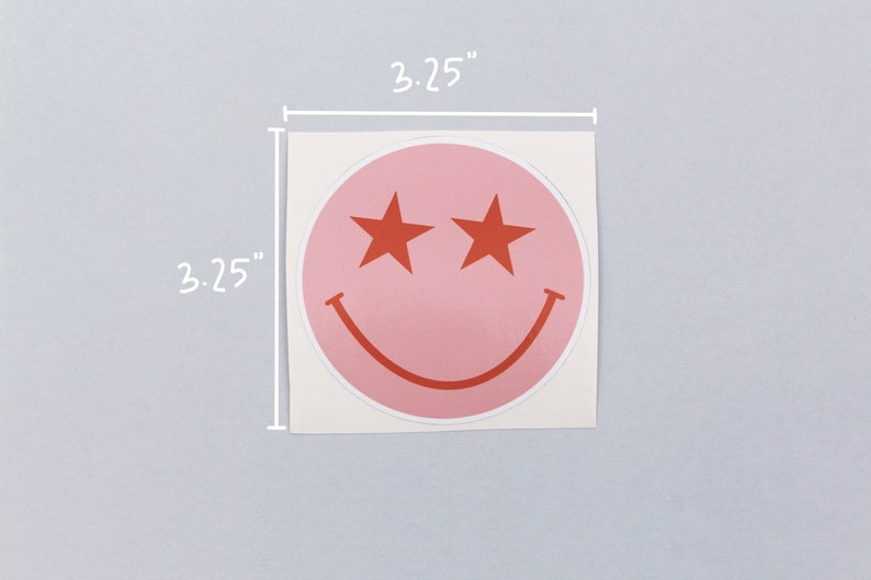 Star Smiley Face Sticker - Etsy