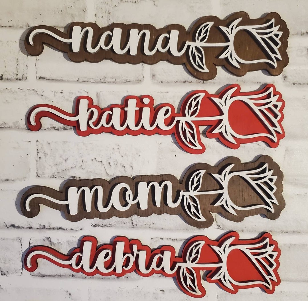 Personalized Wooden Rose - Etsy