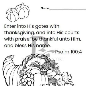 psalm 100 coloring page