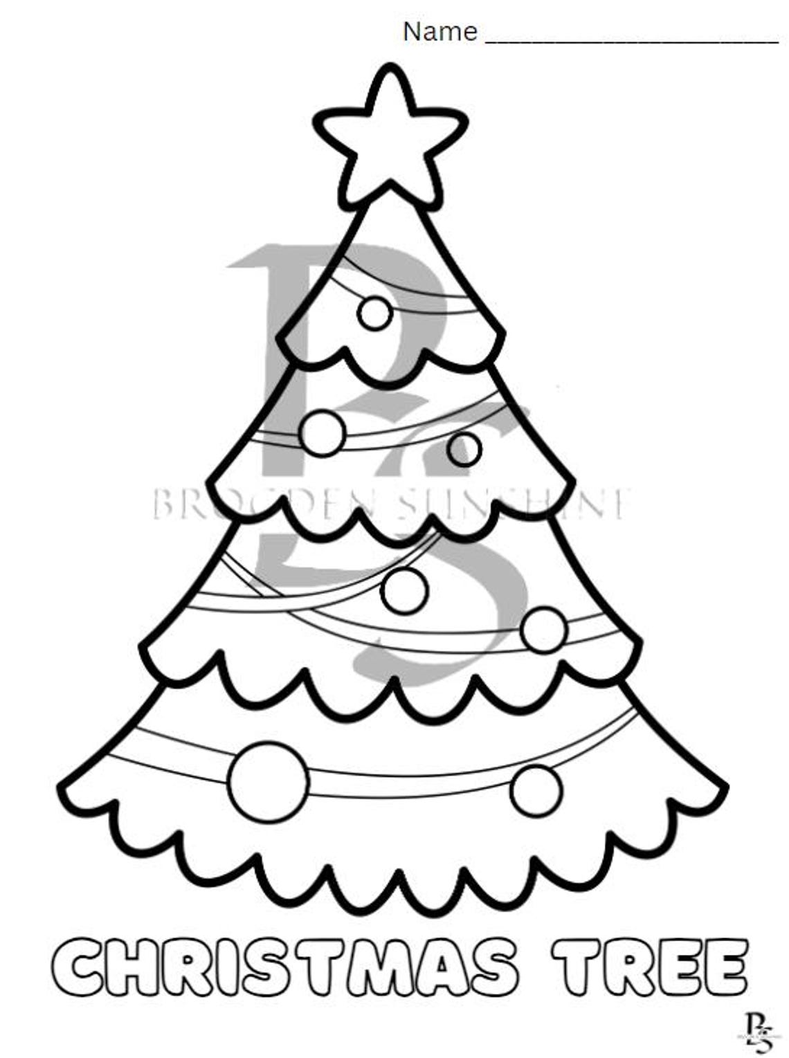 Toddler Pre-k Color Sheet Printable Downloadable PDF Santa Christmas ...