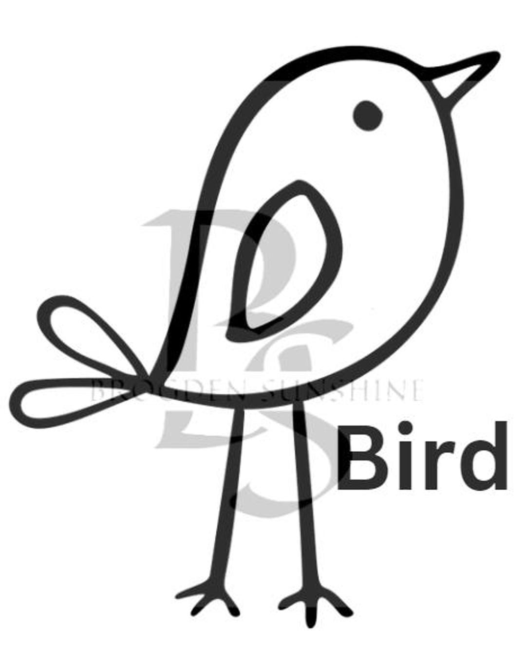 Bird Color Sheet Printable PDF Kids Preschool Toddler Children School ...