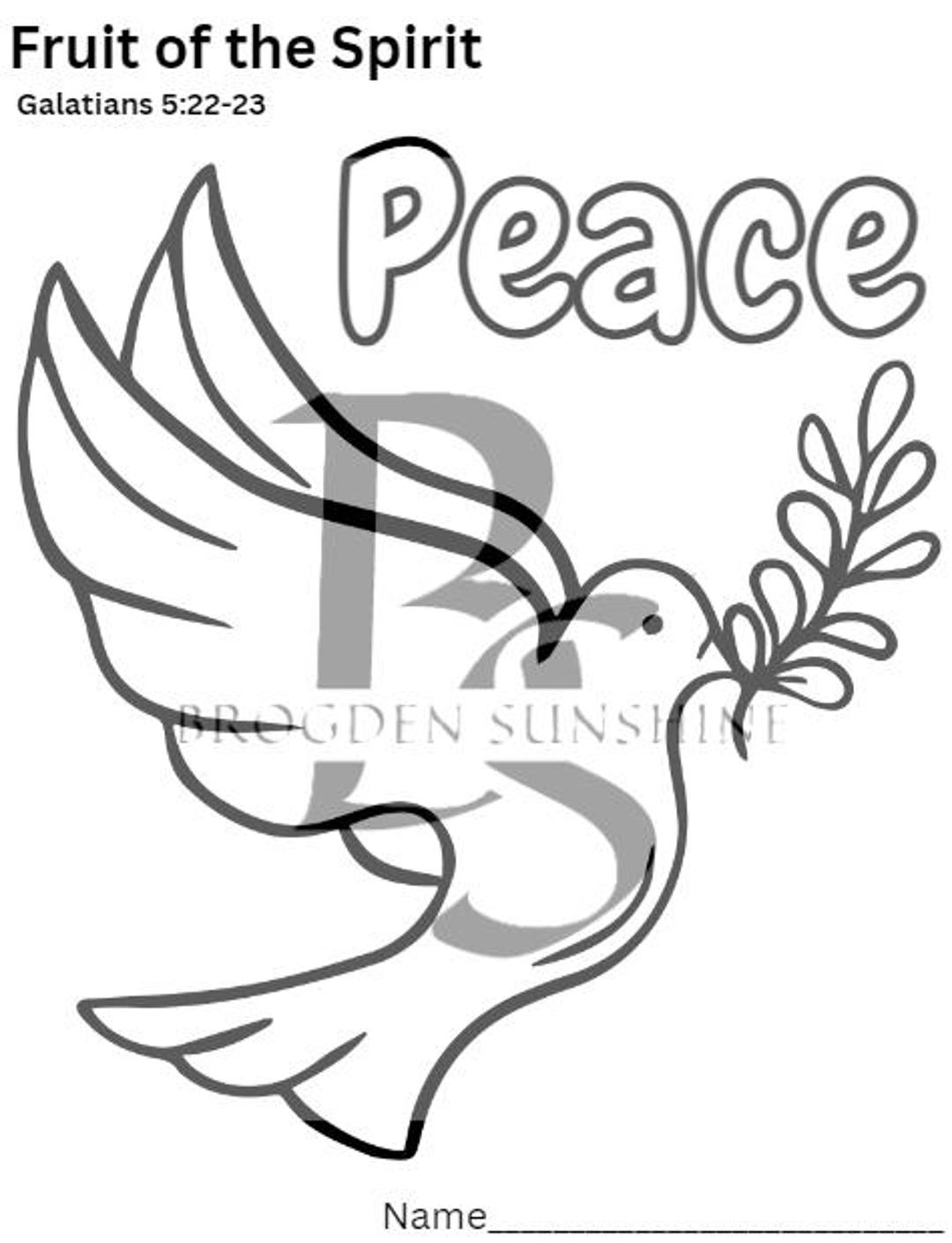 Fruit of the Spirit Galatians 5:22-23 Printable Color Sheet Sunday ...