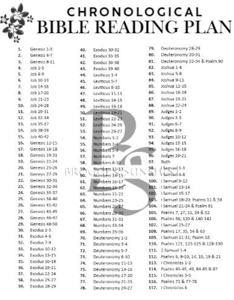 Most Accurate Chronological Bible Reading Plan Pdf