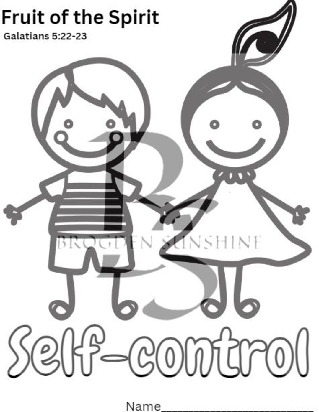 Fruit of the Spirit Galatians 5:22-23 Printable Color Sheet Sunday ...