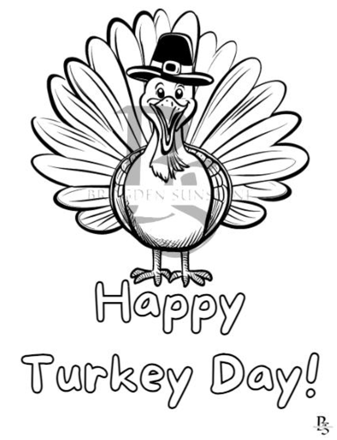 Printable Shareable Happy Turkey Day Thanksgiving Color Sheet Kids ...