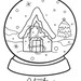Printable Shareable Merry Christmas Snowglobe Color Sheet Kids Parties ...