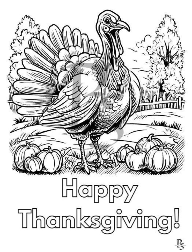 Printable Shareable Happy Thanksgiving Turkey Color Sheet Parties ...