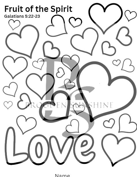 Fruit of the Spirit Galatians 5:22-23 Printable Color Sheet Sunday ...
