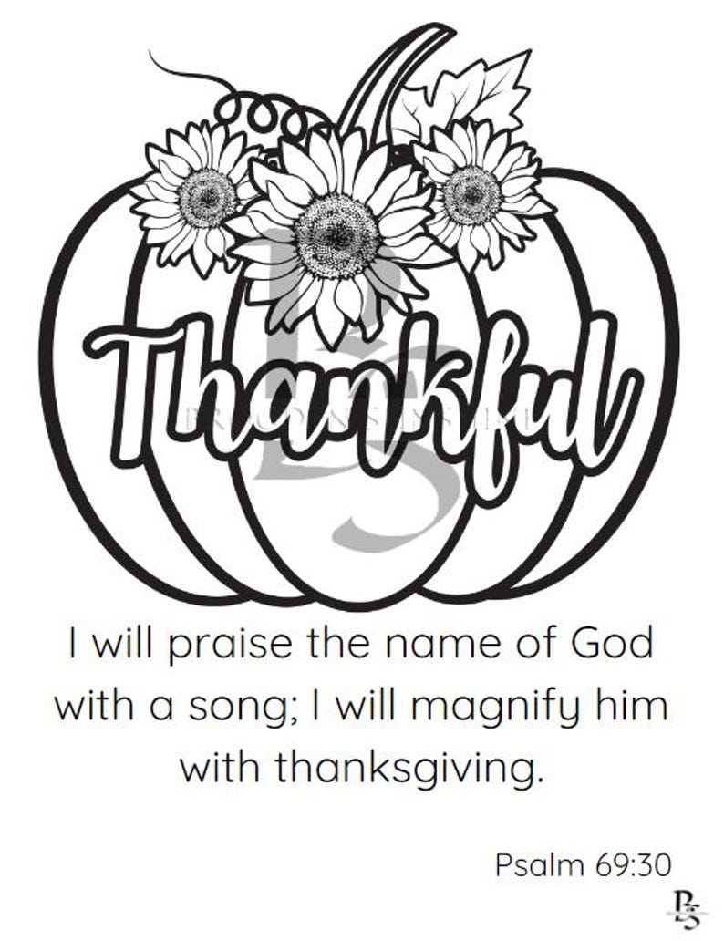 Printable Shareable Thankful Pumpkin Thanksgiving Color Sheet Kids ...
