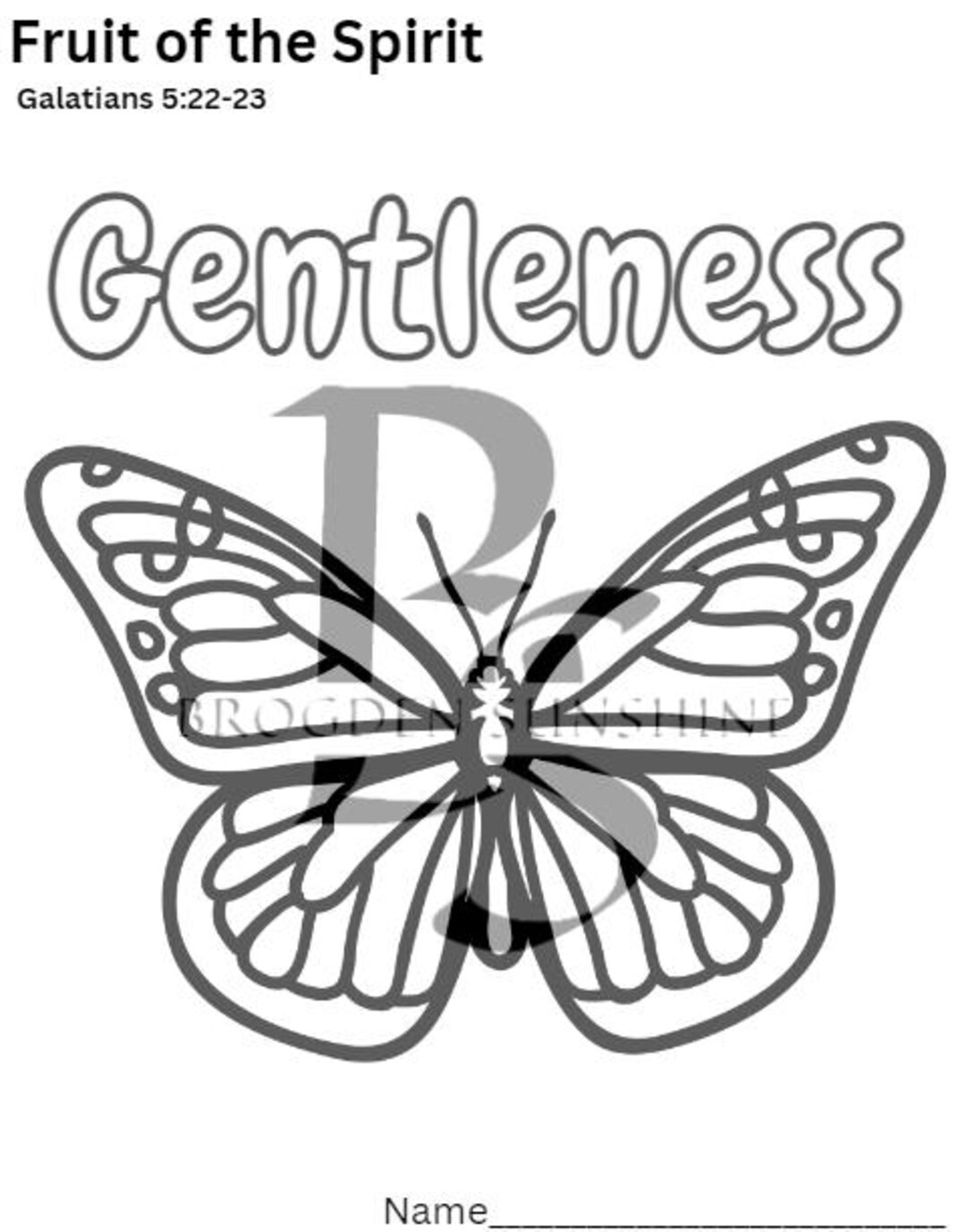 Fruit of the Spirit Galatians 5:22-23 Printable Color Sheet Sunday ...