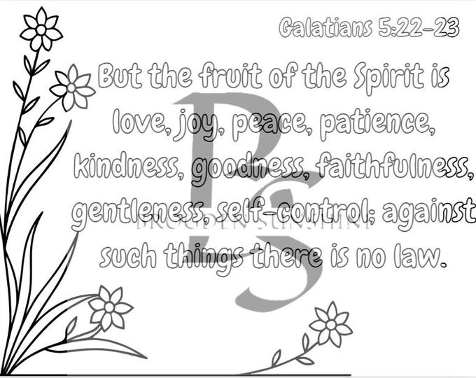 The Fruit of the Spirit Printable Resource, Bible Memory Verse Tool ...