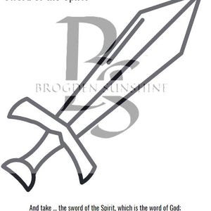 Armor of God Sword of the Spirit Ephesians 6 Bible Coloring Sheet ...