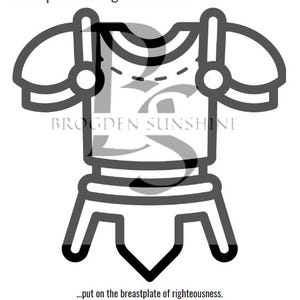 Armor of God Breastplate of Righteousness Ephesians 6 Bible Coloring ...