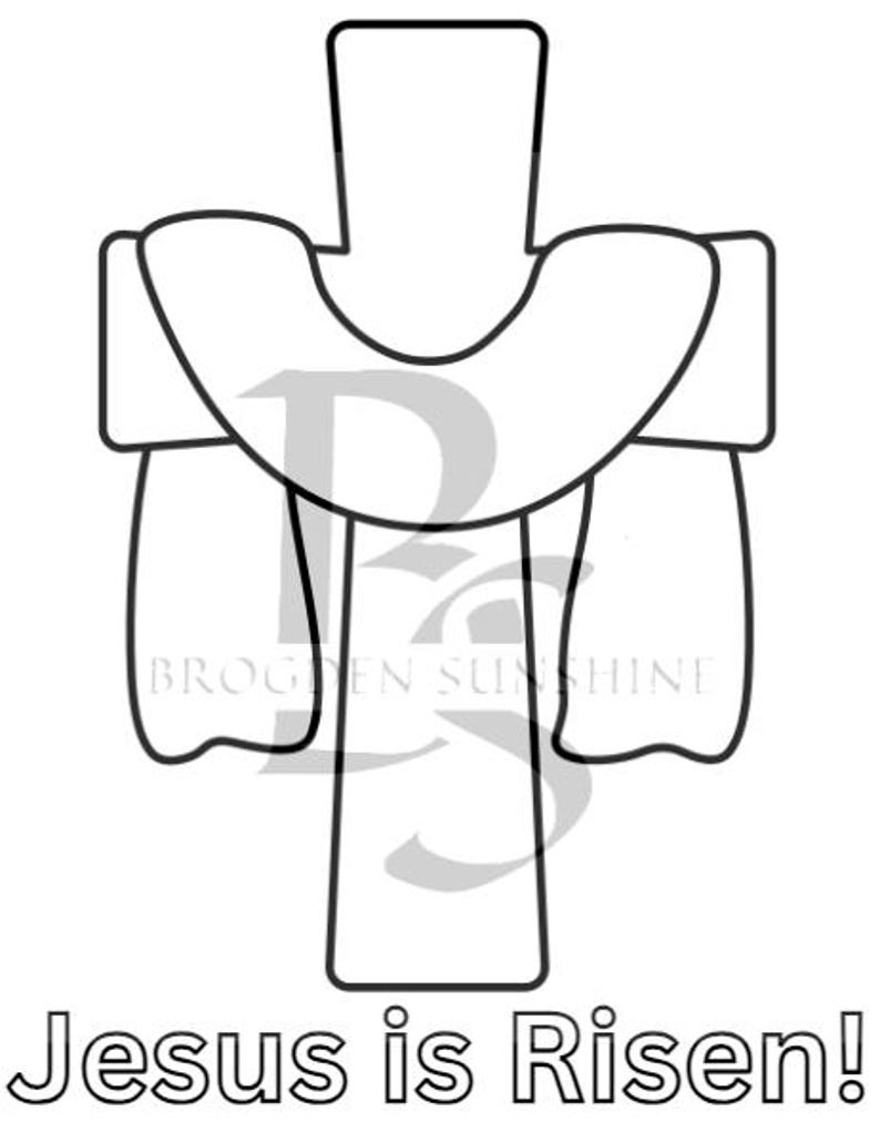 Jesus is Risen! Color Sheet Printable PDF Kids Preschool Toddler ...