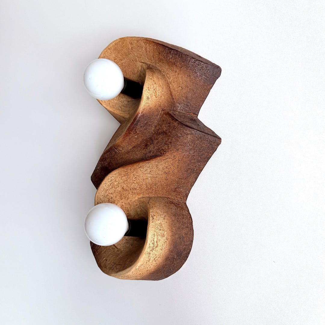 Vintage Wall Light. Ceramic. Biomorphic Design. Brutalist. Space Age ...
