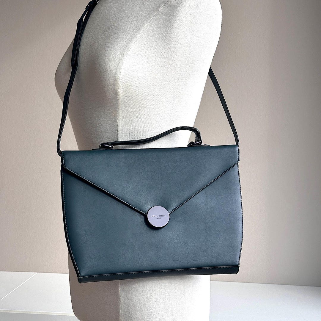 Vintage Shoulder Bag. Pierre Cardin. Paris. Briefcase. Clutch. Leather ...