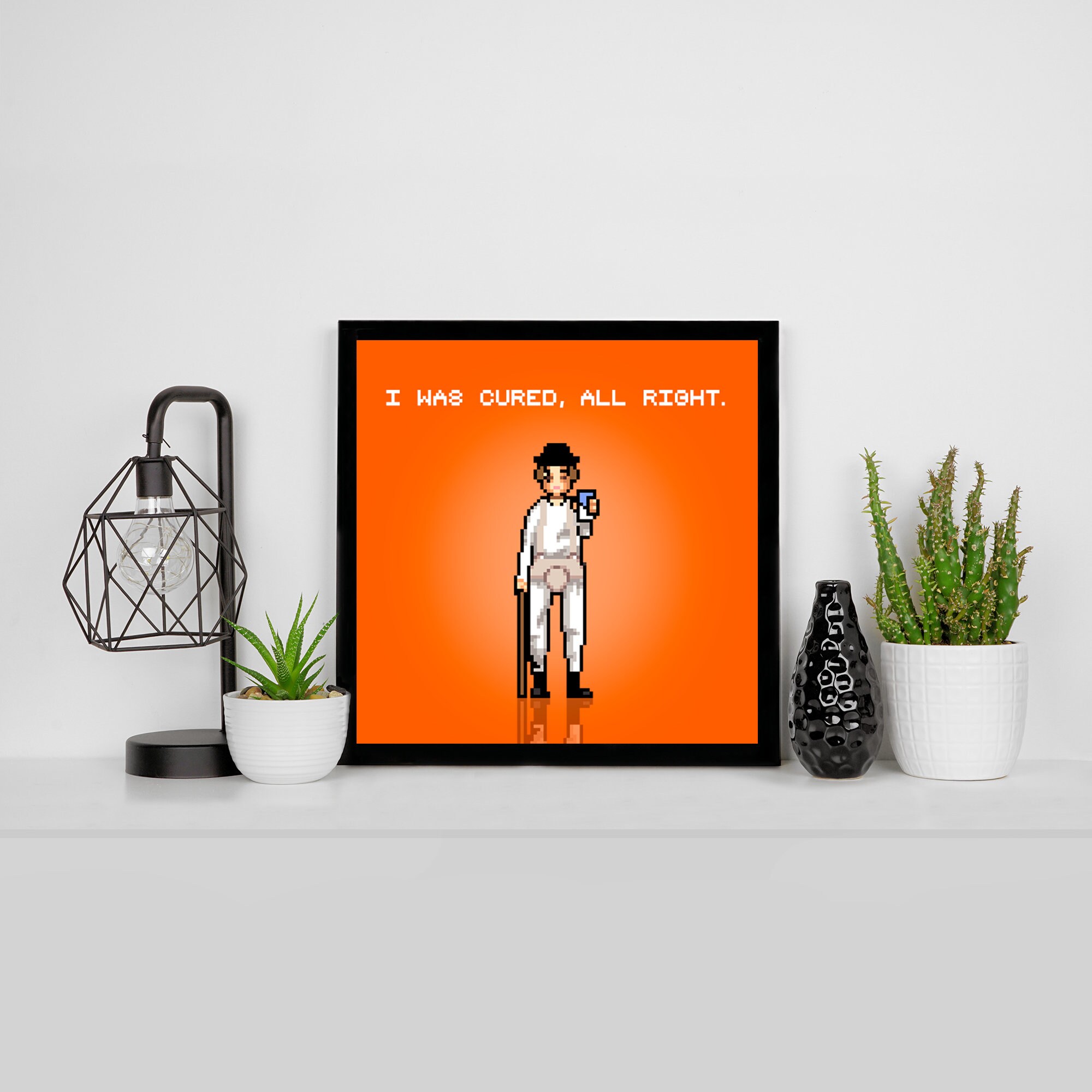 A Clockwork Orange Movie Art Print 8-bit Pixel Art Minimalist Movie ...