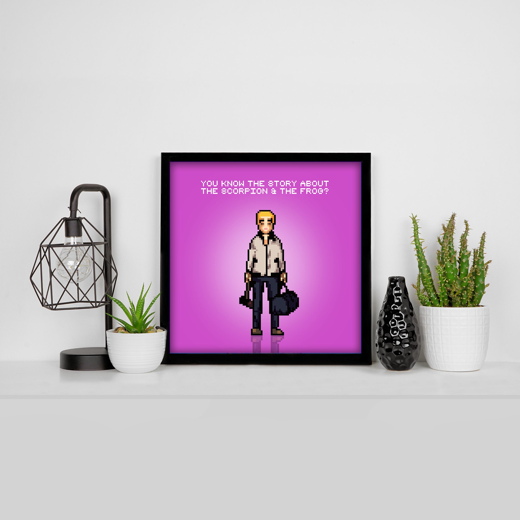 Drive Movie Print 8-bit Pixel Art Minimalist Movie Poster Ryan Gosling ...