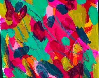 Bright Abstract Art - Etsy