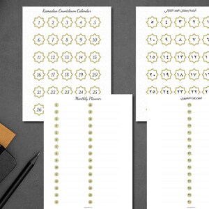 Printable Ramadan Planner in English & Arabic, Islamic Gift, Ramadan ...