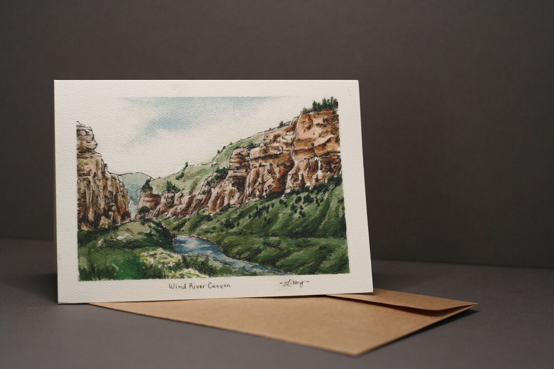 Wind River Canyon Greeting Cards - Etsy