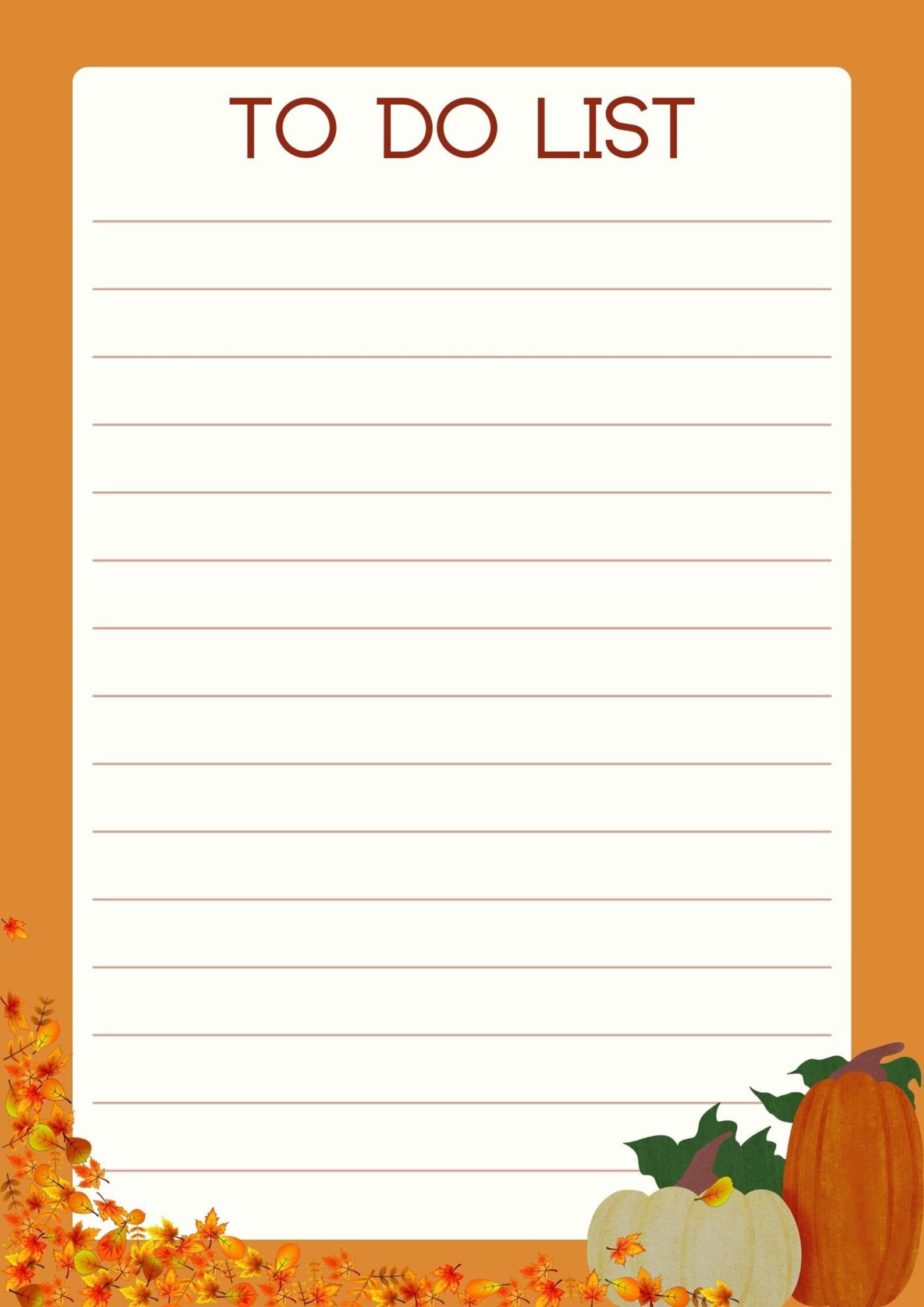 Digital to Do List| Digital Fall Themed to Do List| Digital Fall Themed ...