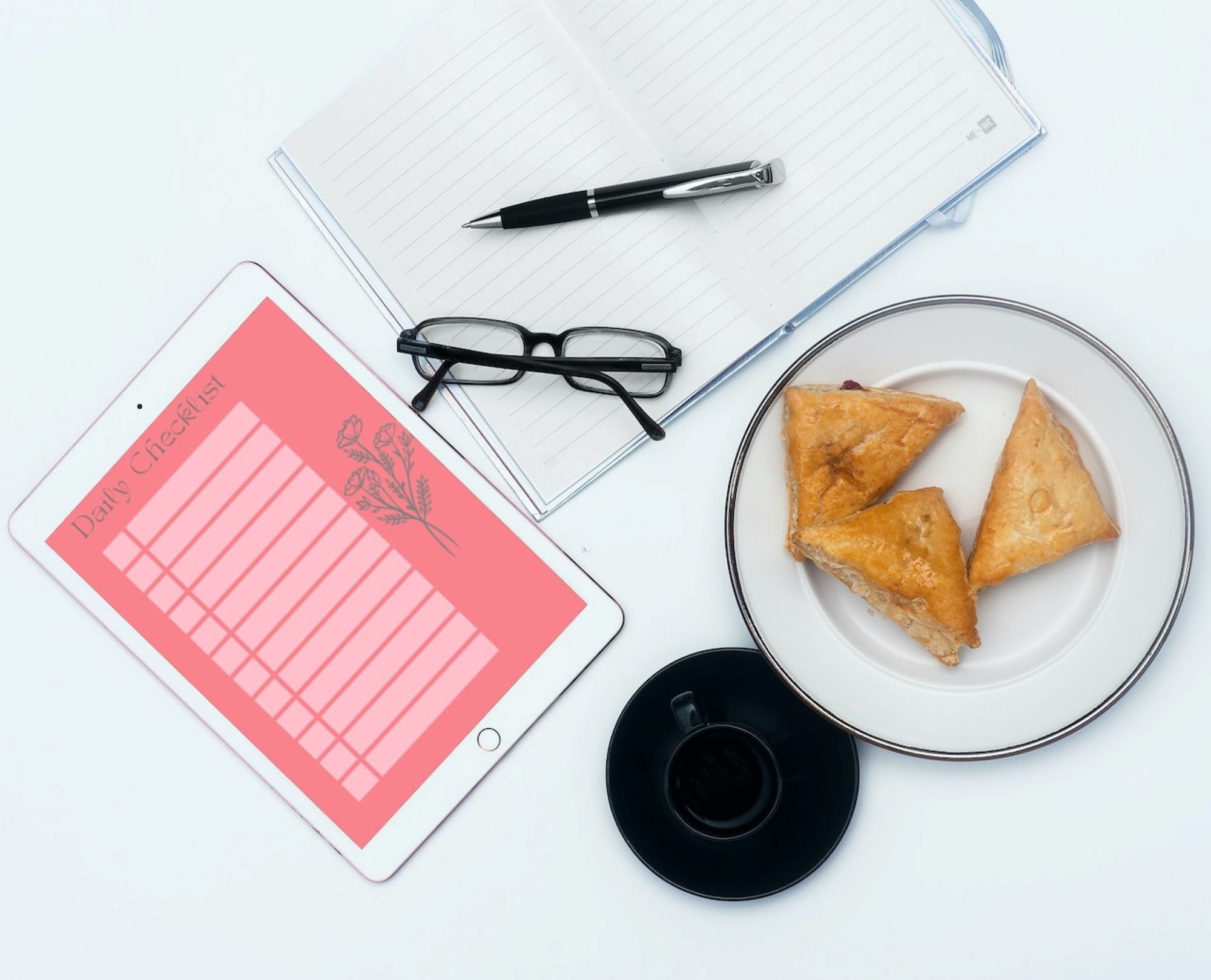 Pink-red Daily Checklist| Mom Daily Checklist| Blank Instant Download ...
