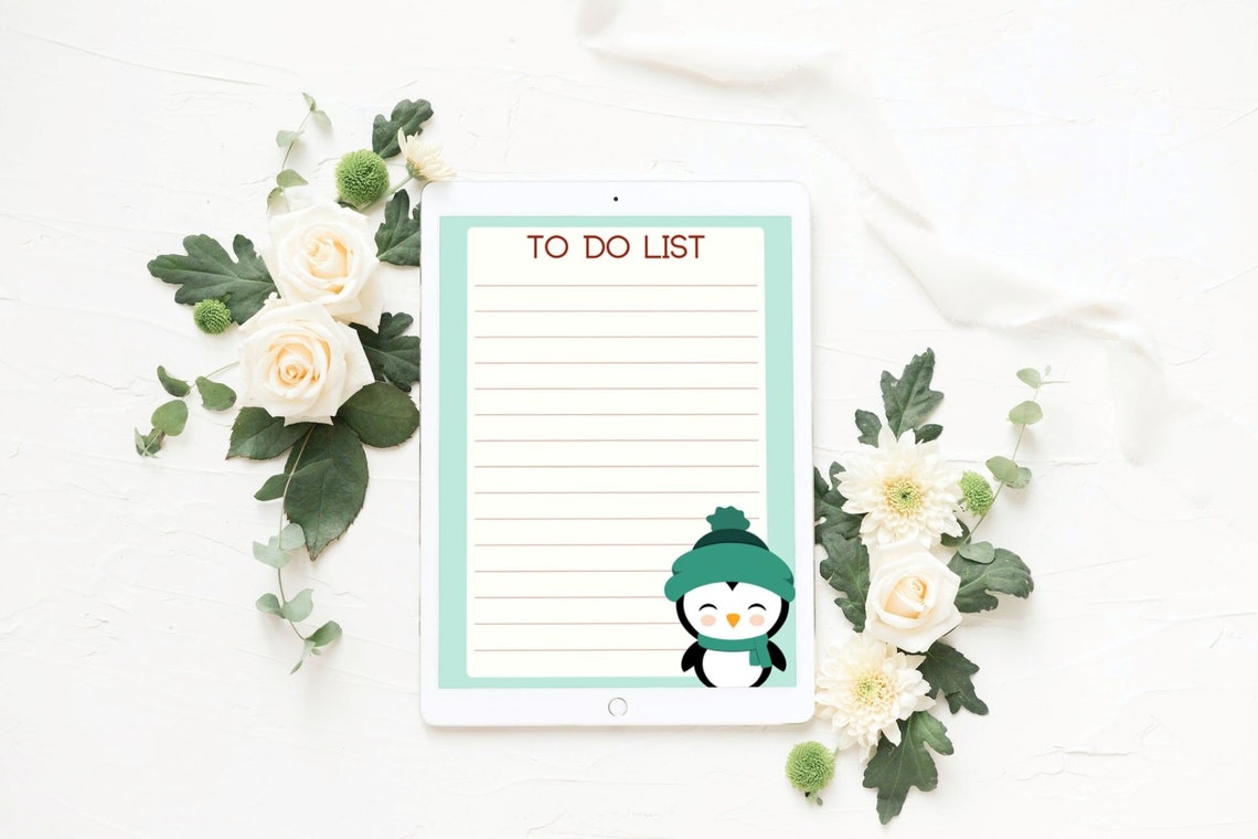 Digital to Do List| Digital Winter Themed to Do List| Digital Daily to ...