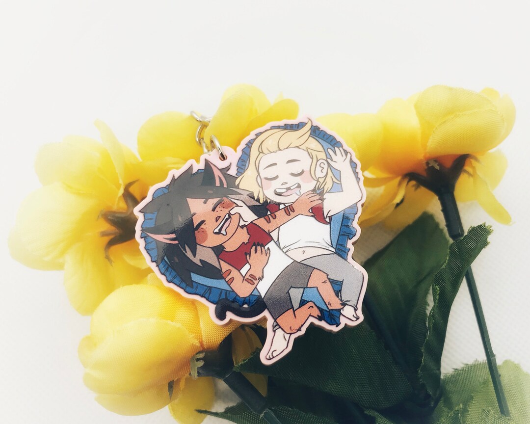 Sleeping Baby Catradora Pink Acrylic Charm - Etsy