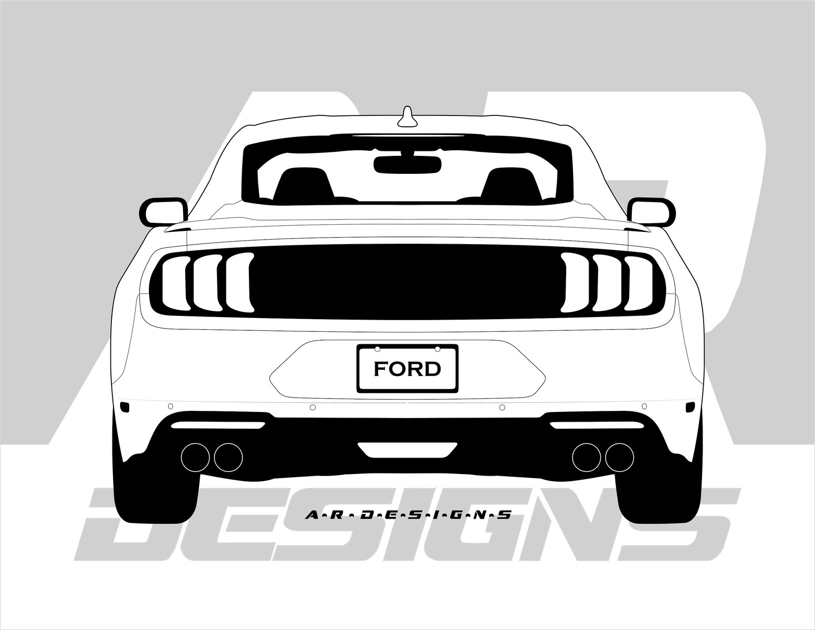 Ford Mustang GT 2021 Tail, PNG, SVG, Jpg - Etsy