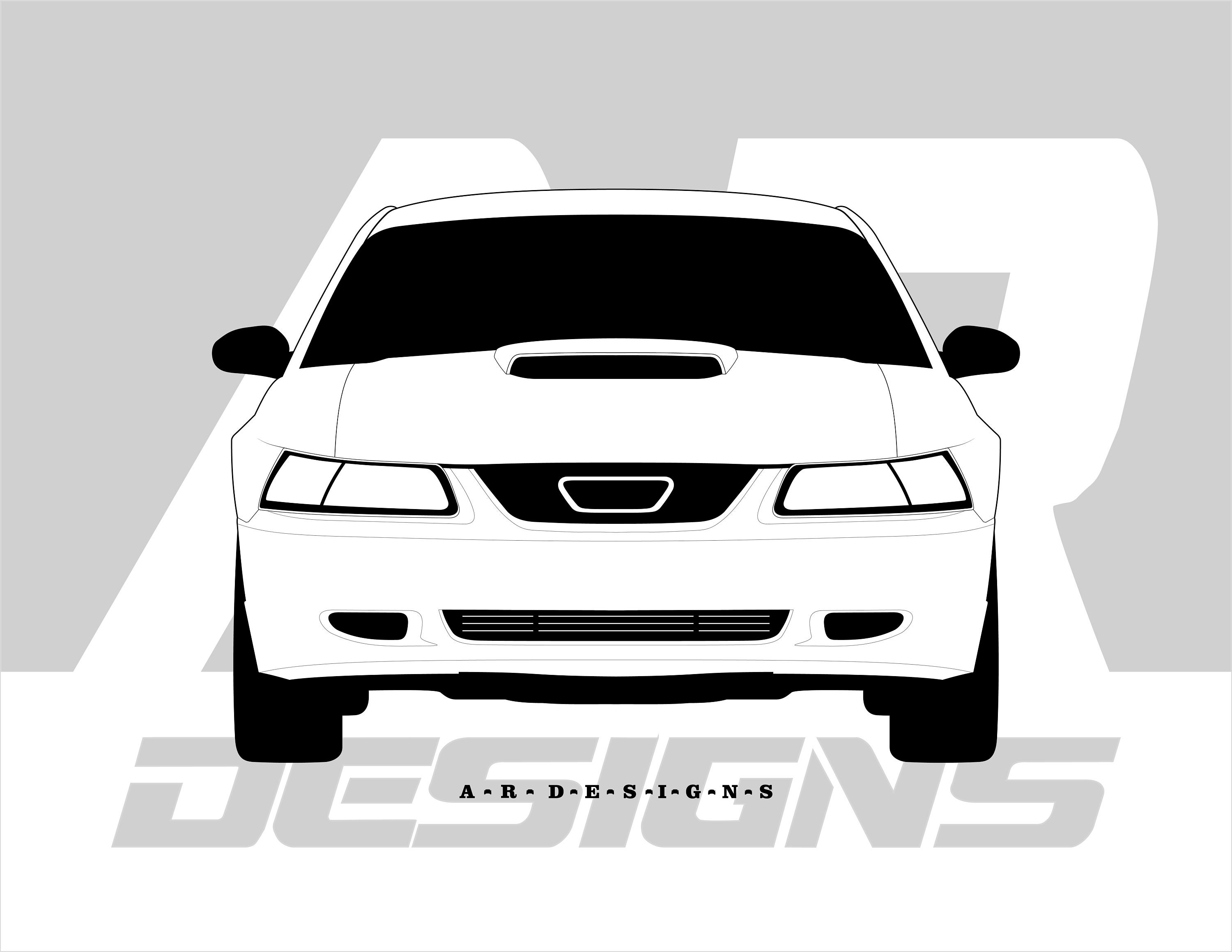 Ford Mustang 2001 Front View, PNG, JPG, SVG - Etsy